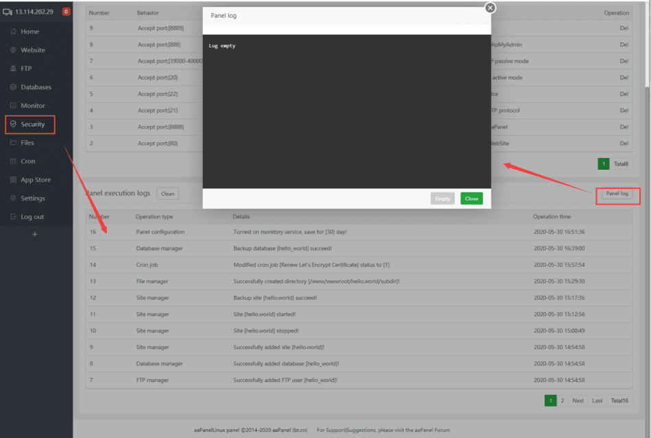 How to Safety Management In aaPanel | 1Byte1Byte