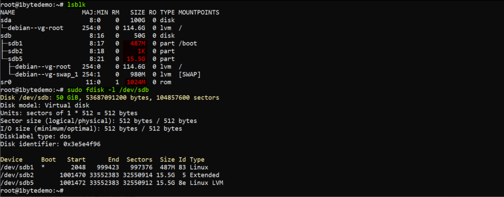 How To Mount (Upgrade) Storage on 1Byte Cloud Server – Debian | 1Byte1Byte