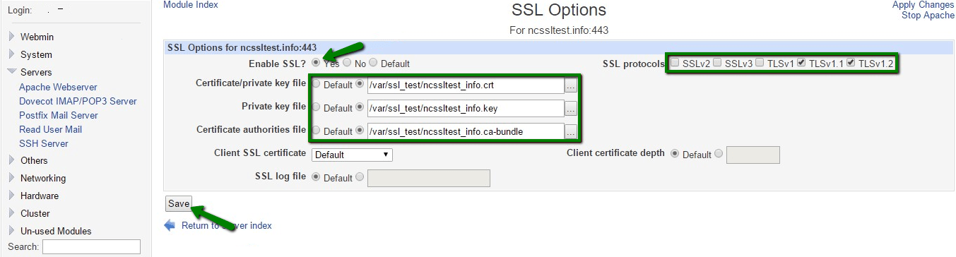 SSL Certificate Installation on Webmin | 1Byte1Byte