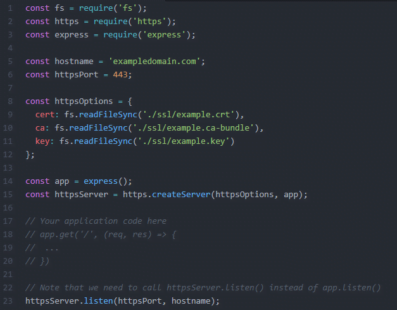 SSL Certificate Installation on Node.js | 1Byte1Byte