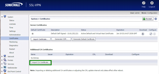 SSL Certificate Installation on SonicWall | 1Byte