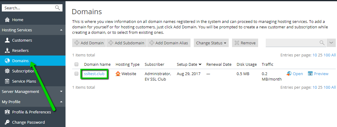 SSL Certificate Installation on Plesk Onyx | 1Byte1Byte