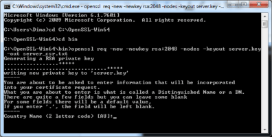 Generating a CSR on Windows using OpenSSL | 1Byte1Byte
