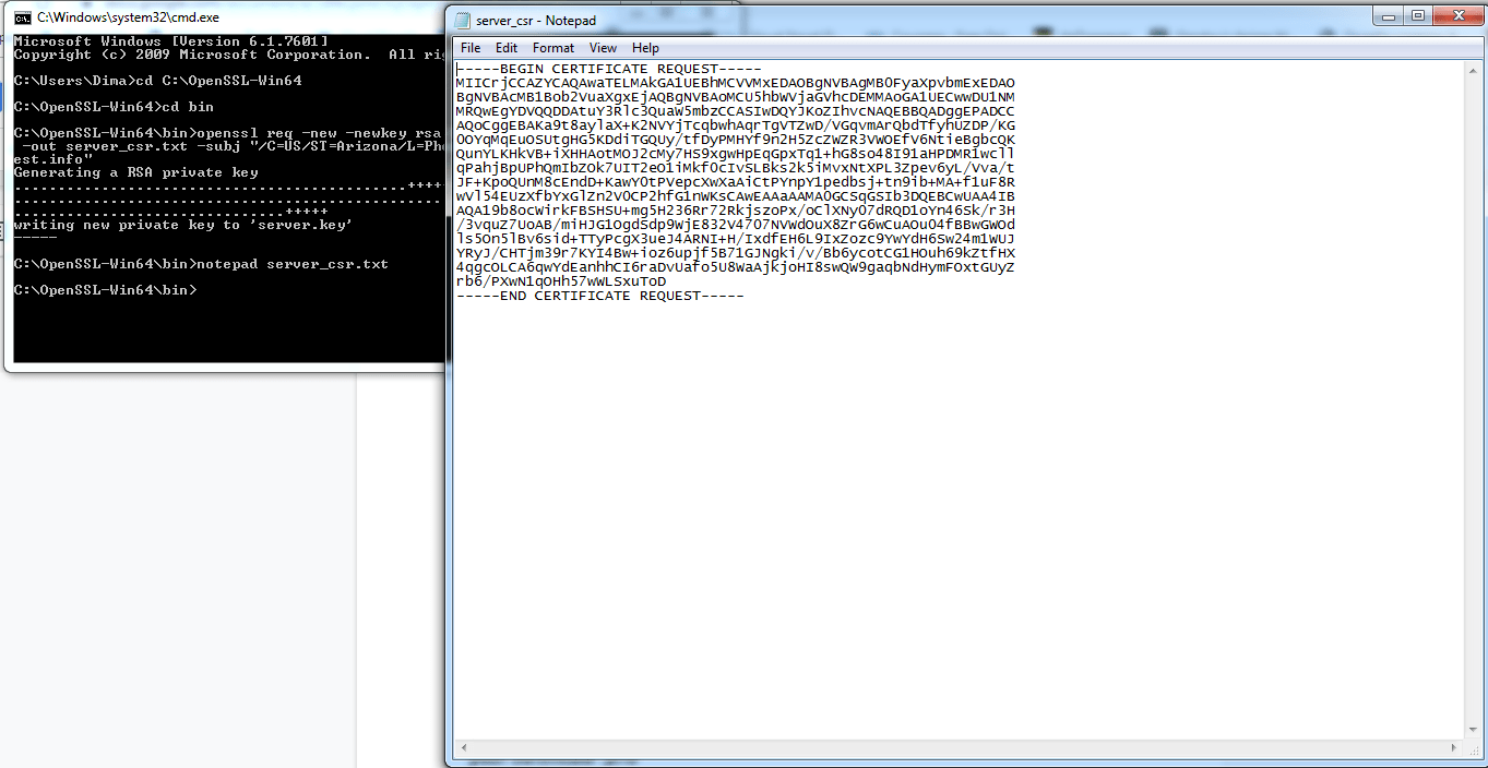 Generating a CSR on Windows using OpenSSL | 1Byte1Byte